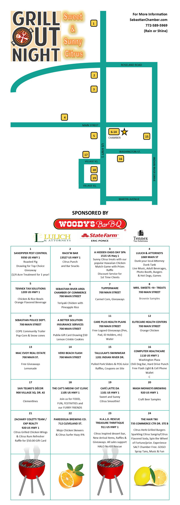 SRA Chamber of Commerce – Grill Out Night (Map) – Sebastian Daily