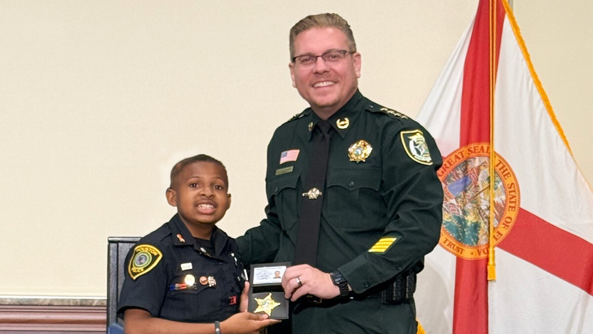 Sheriff Flowers Deputizes Teen Cancer Fighter DJ Daniel in Tallahassee ...